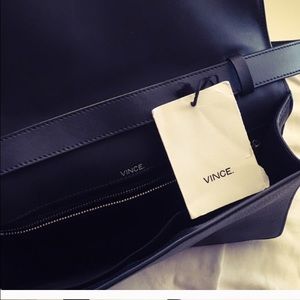 Vince | Bags | Vince Black Leather Python V Crossbody Bag | Poshmark